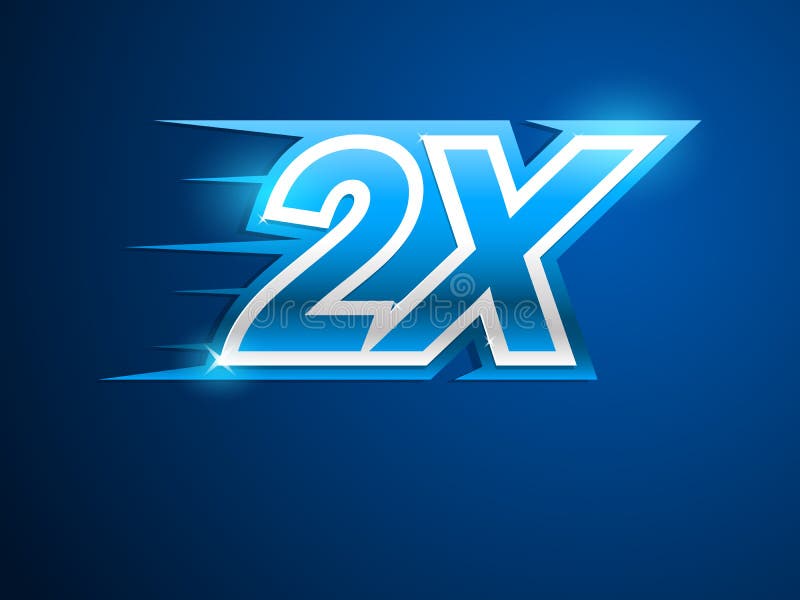 Abstract Icon of 2x Faster. Isolated Vector Illustration Stock Vector ...