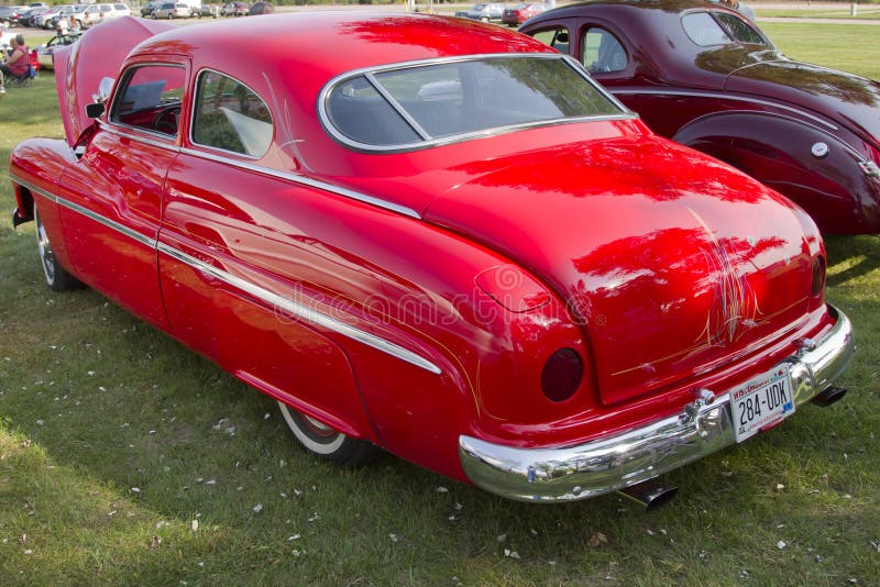 Red 1950 Merc editorial image. Image of classic, wisconsin - 26923655