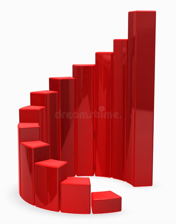 Red 3d graph stock illustration. Illustration of gold - 16387408