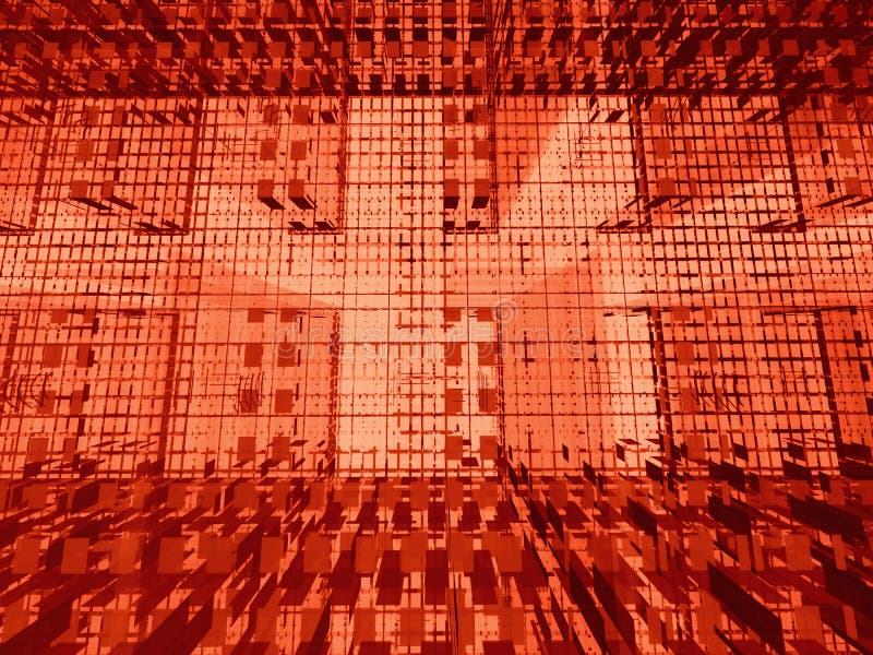 Red 3d matrix stock illustration. Illustration of matrix - 2354978