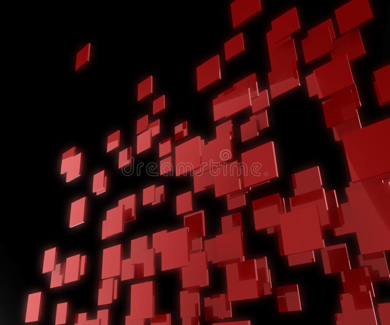 Red 3D squares background. stock illustration. Illustration of design ...