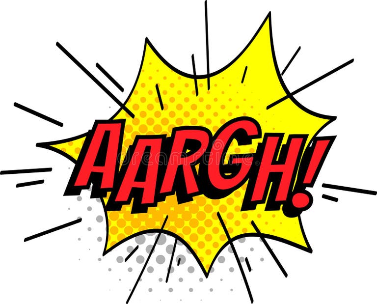 Red Aargh Text Conveying Frustration and Anger is Exploding Inside a ...