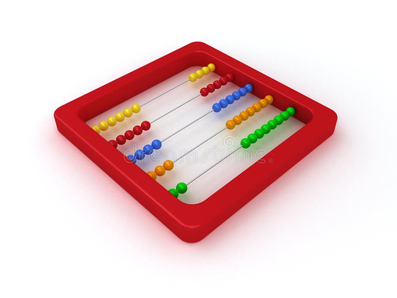 Red abacus stock image. Image of colors, school, addition - 9879689