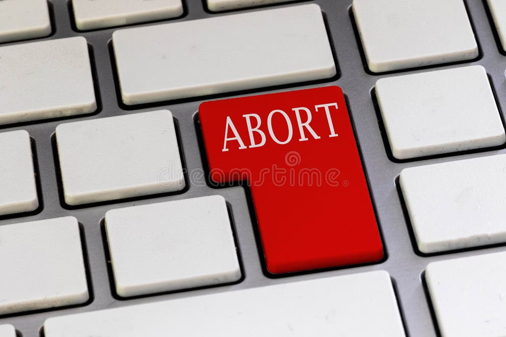 Red Abort Key on a Keyboard Stock Image - Image of hardware, computer ...