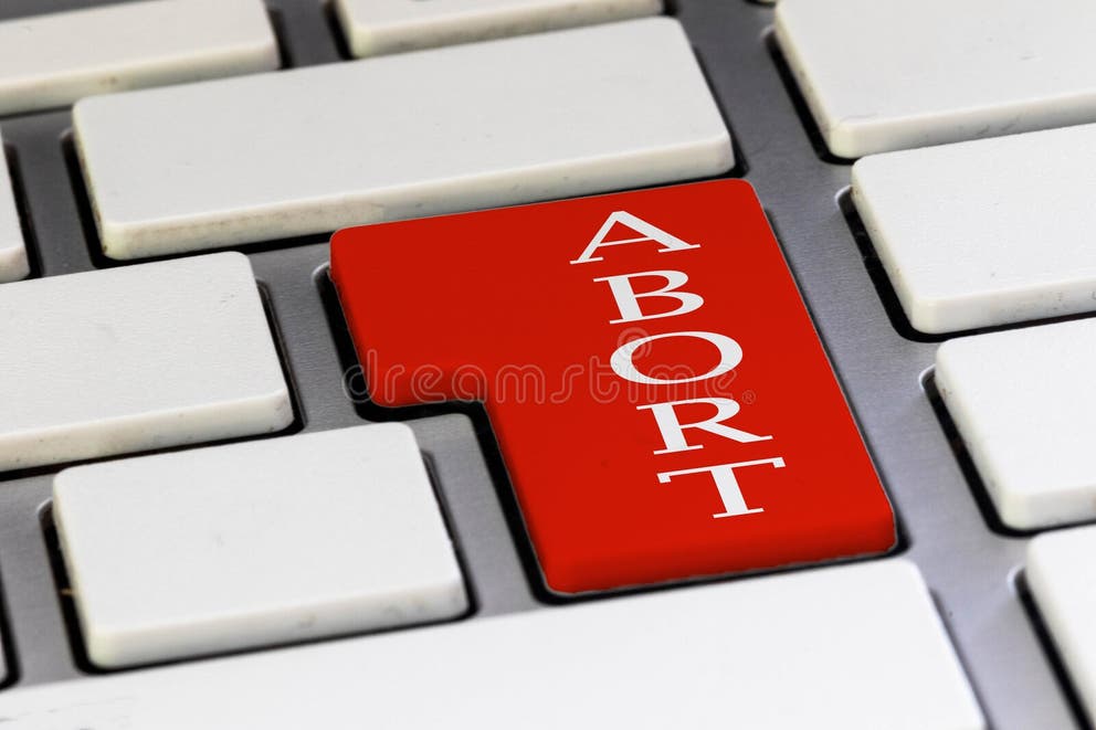 Red Abort Key on a Keyboard Stock Image - Image of media, white: 289369911