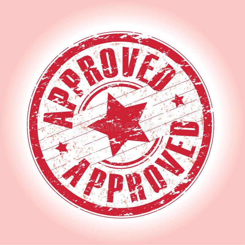 Approved Rubber Stamp stock illustration. Illustration of message - 5801485