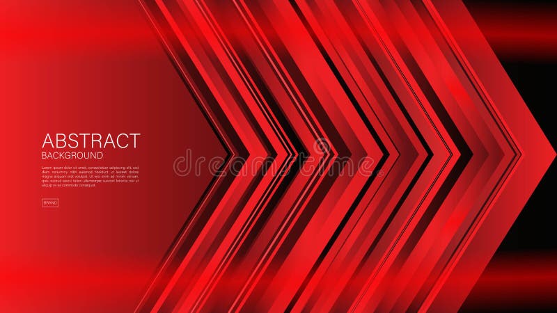Red Abstract Background, Arrow Lines, Geometric Vector, Graphic ...