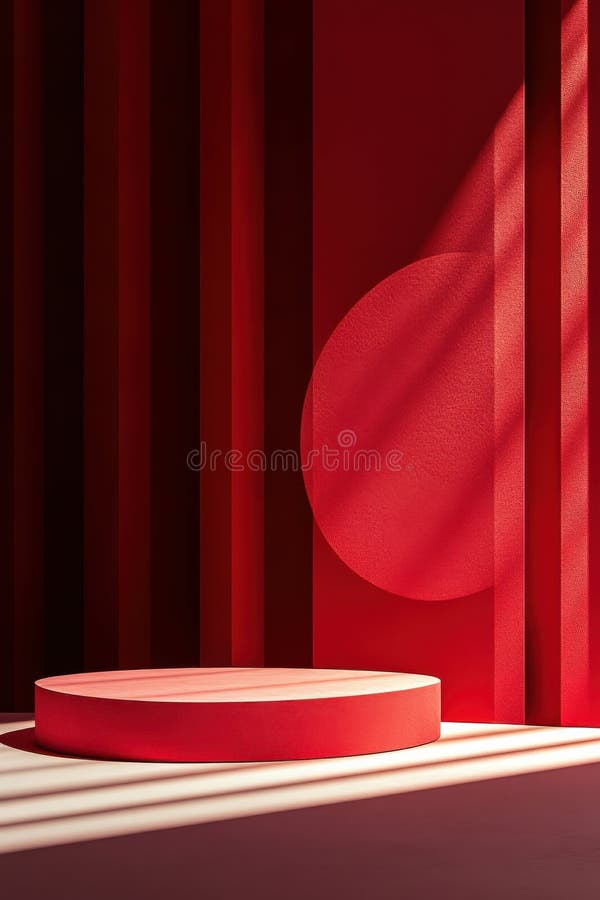 Red Abstract Background with Circular Shadow and Textured Surfaces ...