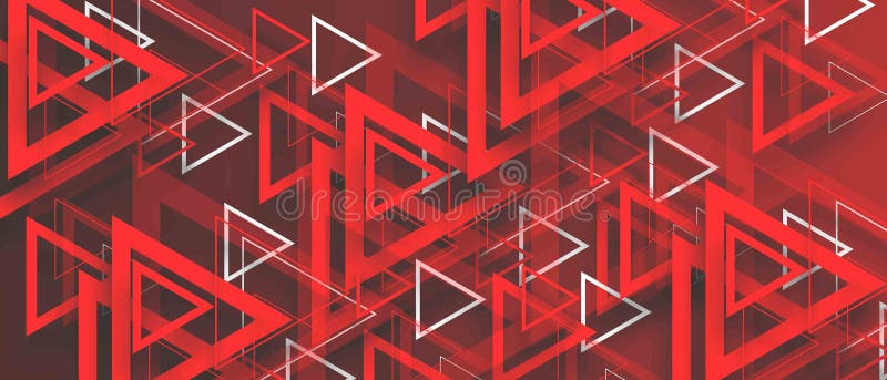 Red Abstract Background. Dynamic Shapes Composition Stock Illustration ...