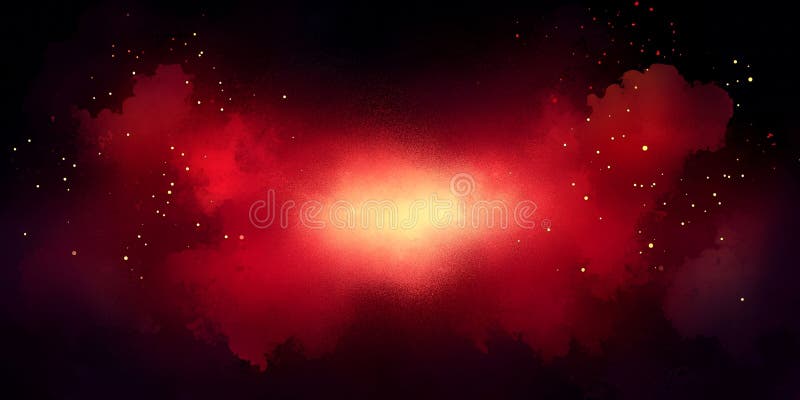 Red Abstract Background Glowing Nebula Cosmic Dust Bright Starburst ...