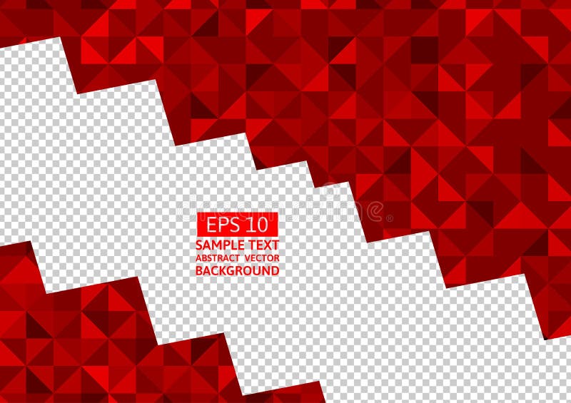 Red Abstract Background. LowPoly Vector Illustration Transparency ...