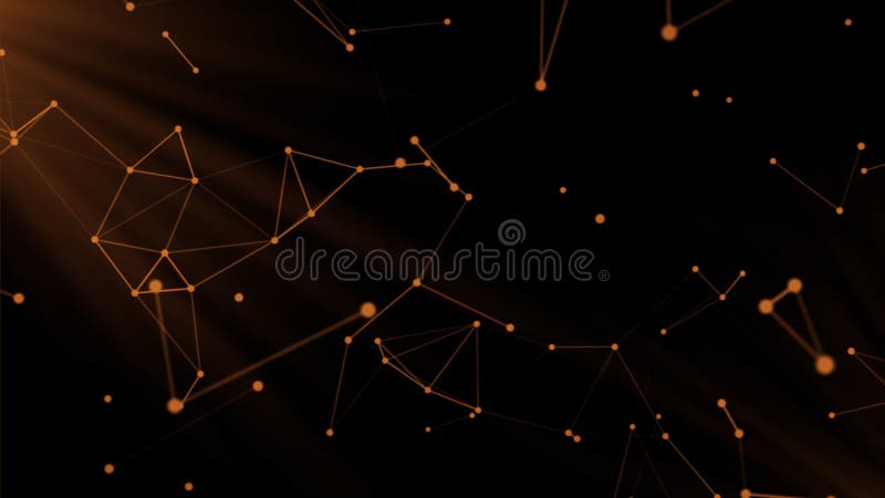 Red Abstract Background, Plexus, Technology Concept. Motion. Connected ...