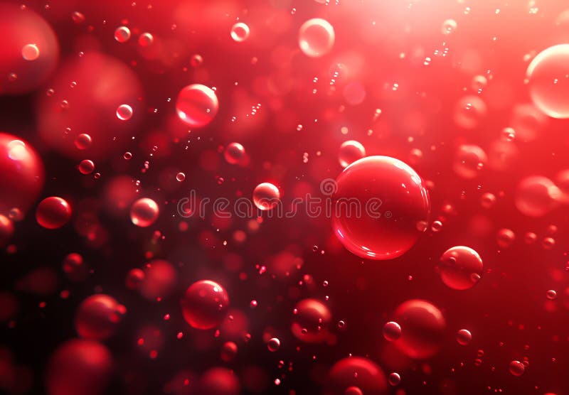 Red Abstract Background with Red Bubbles Stock Illustration ...