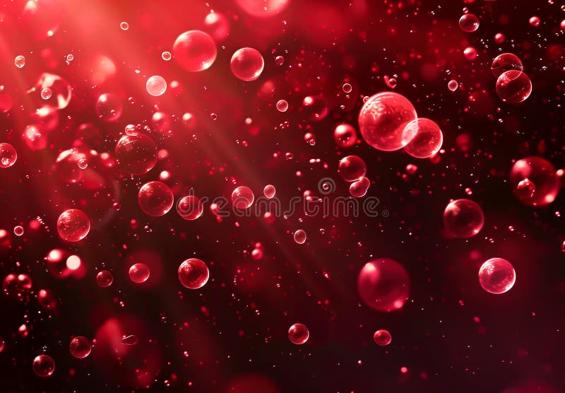 Red Abstract Background with Red Bubbles Stock Illustration ...
