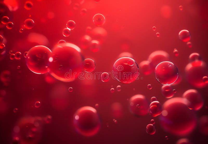 Red Abstract Background with Red Bubbles Stock Illustration ...