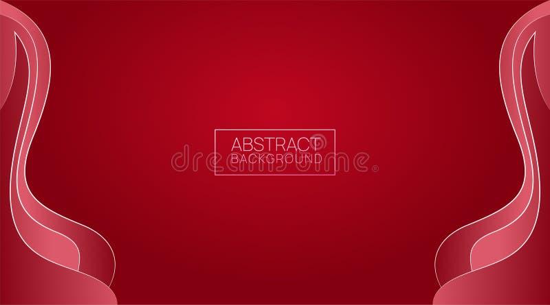 Red Abstract Background, with Wave Shape Stock Vector - Illustration of ...