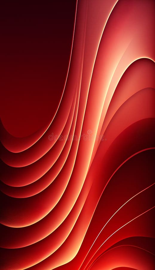 Red Abstract Background with Smooth Lines. Vector Illustration. Eps 10 ...