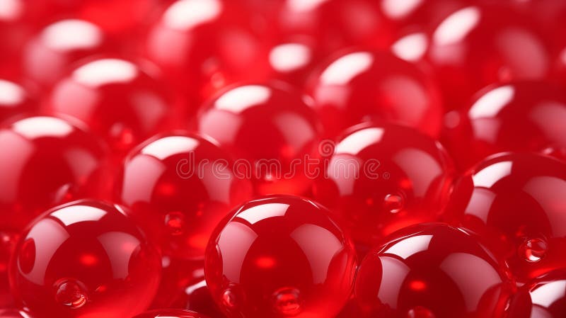 Red Abstract Background with Spheres or Balls Composition Plastic ...