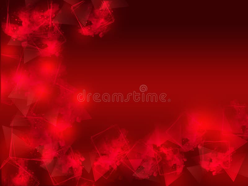 Red Abstract Background with Square Geometric Shape Stock Illustration ...