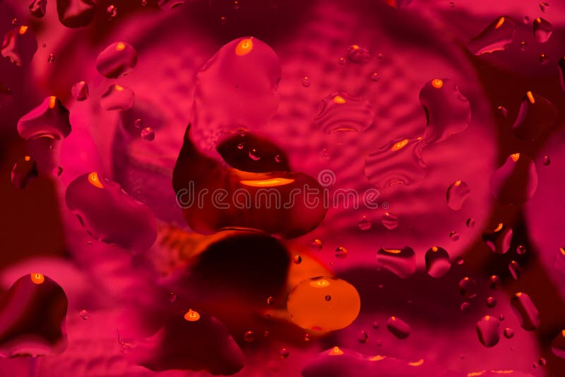 Red Abstract Background with Water Drops Stock Image - Image of bright ...