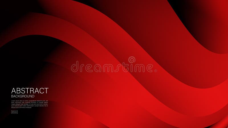 Red Wave Abstract Background, Geometric Vector, Gradient Background ...