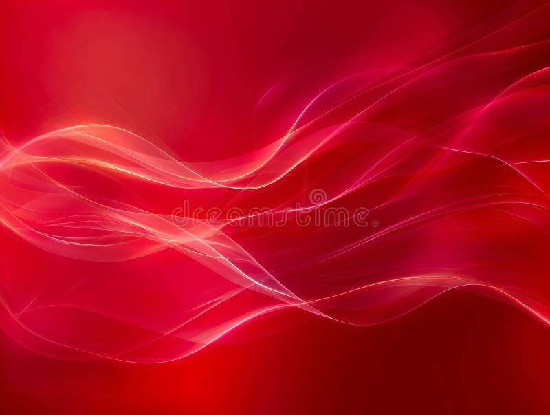 A Red Abstract Background with Wavy Lines Stock Photo - Image of lines ...