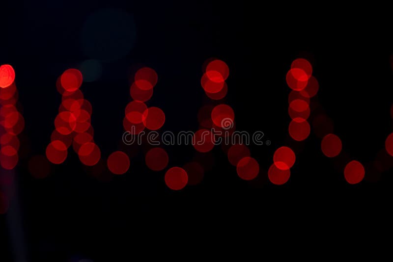 Red Abstract Bokeh Light Effects on the Night Black Background Texture ...