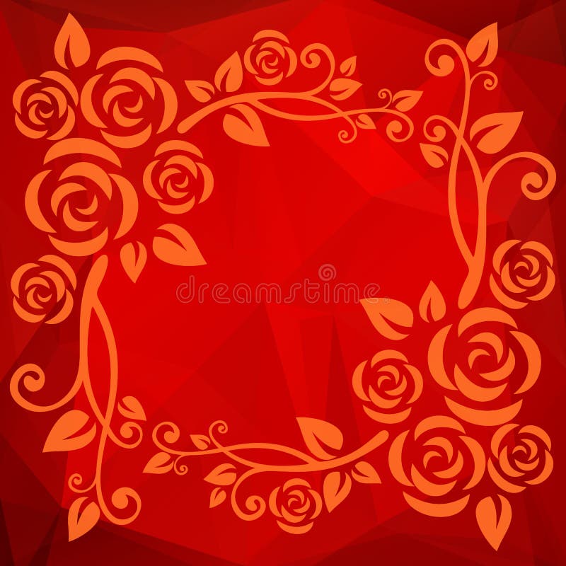 Red abstract border stock vector. Illustration of artistic - 67112012