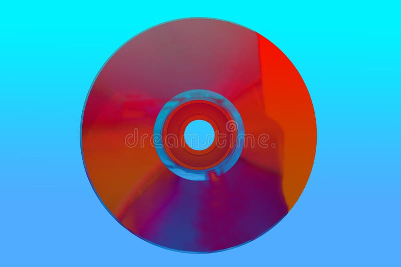 Red Abstract Cd Compact Disc on Blue Background Stock Image - Image of ...
