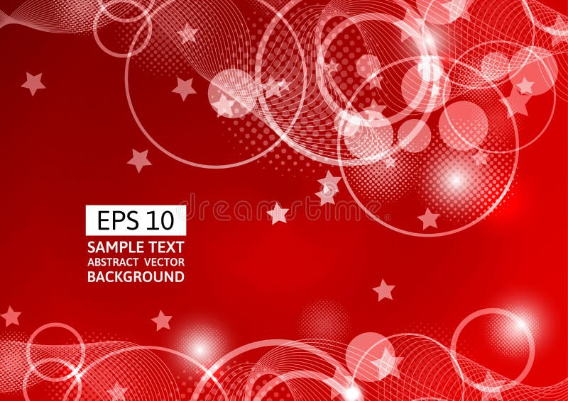 Red Abstract Circle and Wave Vector Background Stock Vector ...