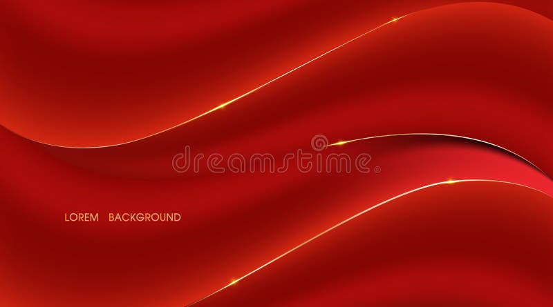 Red Abstract Curve and Wavy Background Stock Vector - Illustration of ...