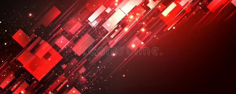 A Red Abstract Design with Stripes and a Text Area Stock Image - Image ...