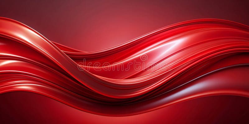 Red Abstract Fluid Wave Wallpaper Red Panoramic Background AI-Generated ...