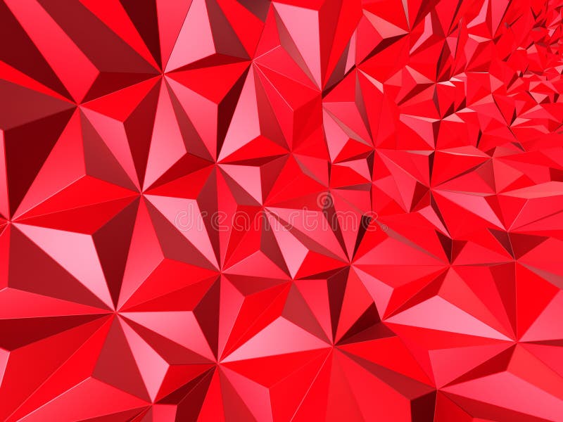 Red Abstract Geometric Rumpled Triangular Low Poly Background Stock ...