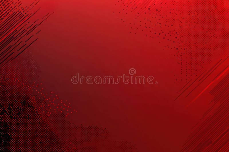 Red Abstract Gradient Background with Halftone Dots and Graphic Lines ...