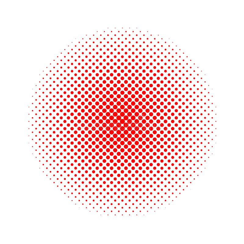 Red Abstract Halftone Circle. Vector Illustration Stock Illustration ...