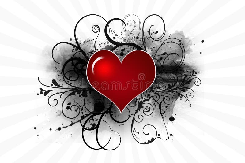 Red abstract heart stock illustration. Illustration of style - 83245008