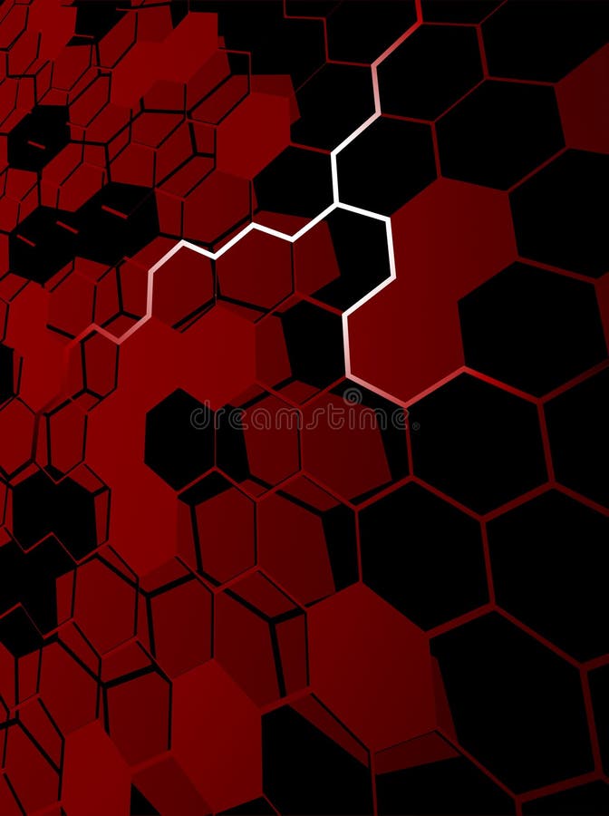 Red Abstract Hexagon Background Stock Vector - Illustration of ...