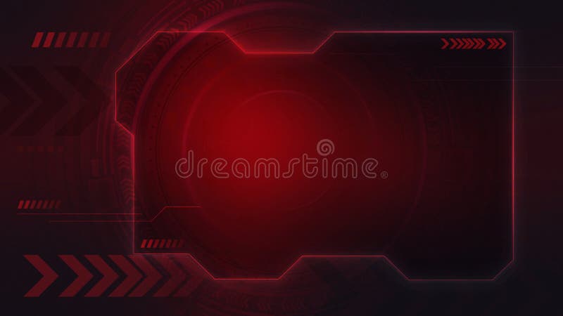 Red Abstract Hi-tech Technology Background Stock Illustration ...
