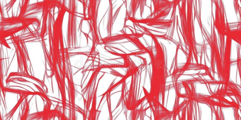 Red Abstract Line Pattern on White Sketch Texture Stock Photo - Image ...