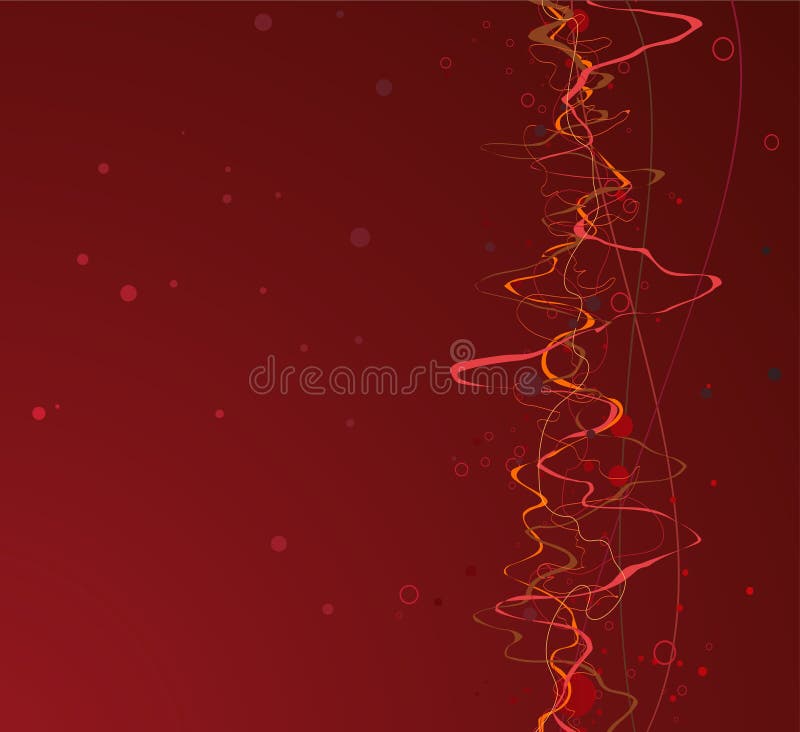 Red Abstract Lines Background Stock Vector - Illustration of curve ...