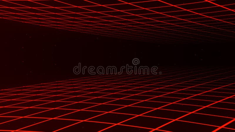 Red Abstract Lines Geometric Background. Data Stream. Movement Effect ...