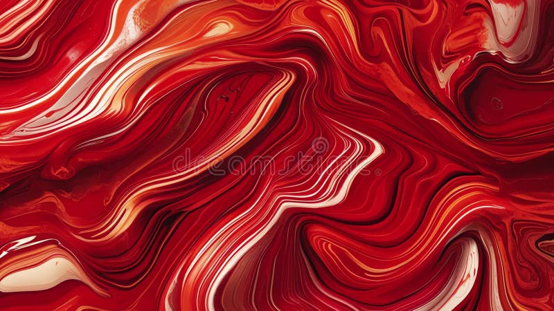 Red Abstract Liquid Motion Background with Bold Flowing Patterns for Dynamic and Vibrant Design ...