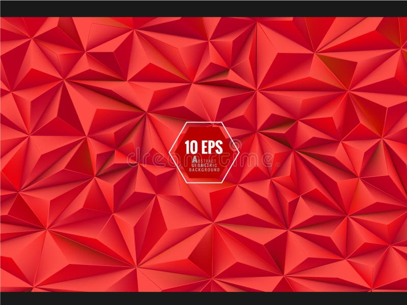 Red Abstract Low Poly Background Stock Vector - Illustration of ...