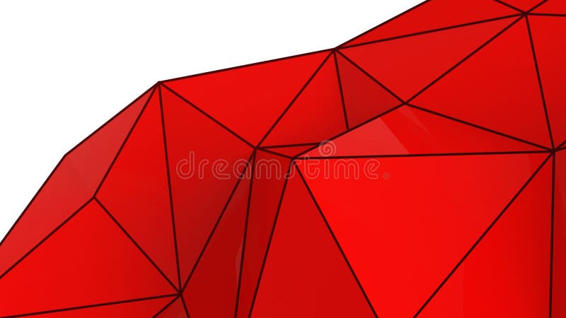 Red Abstract Modern Crystal Background. Polygon, Line, Triangle Pattern ...