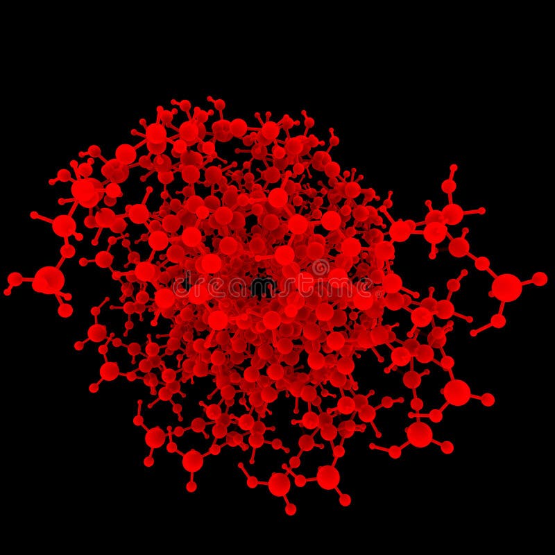 Red abstract molecule DNA stock illustration. Illustration of carbon ...