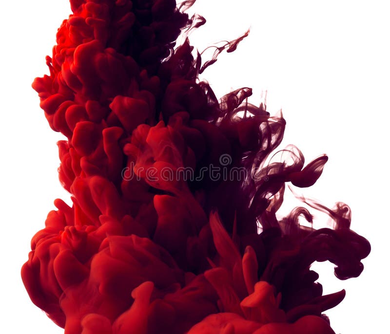 Red Abstract Paint Splash on White Background Stock Photo - Image of ...