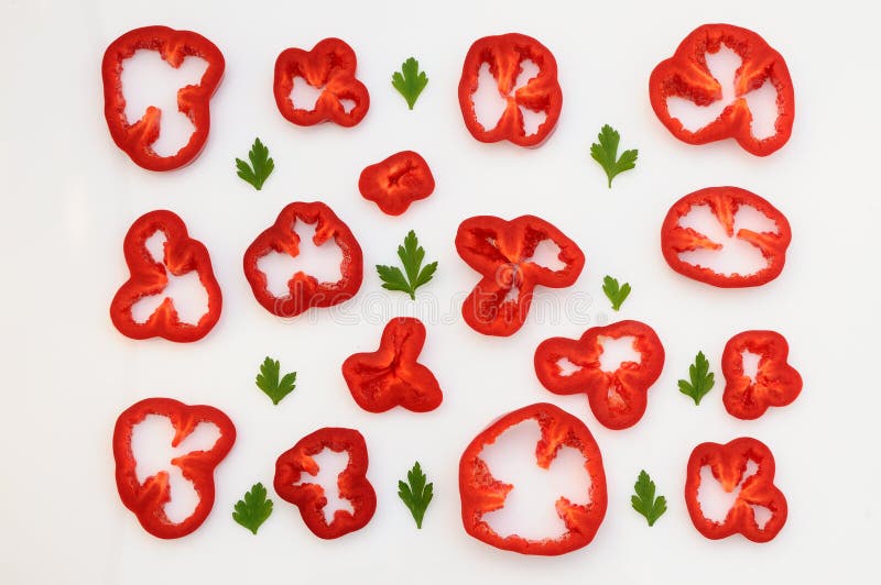 Red Abstract of Pepper Rings Stock Photo - Image of spring, acrylic ...
