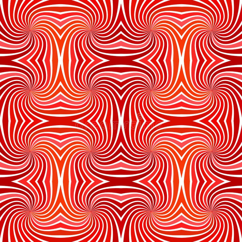 Red Abstract Psychedelic Seamless Striped Spiral Pattern Background Design Stock Vector ...