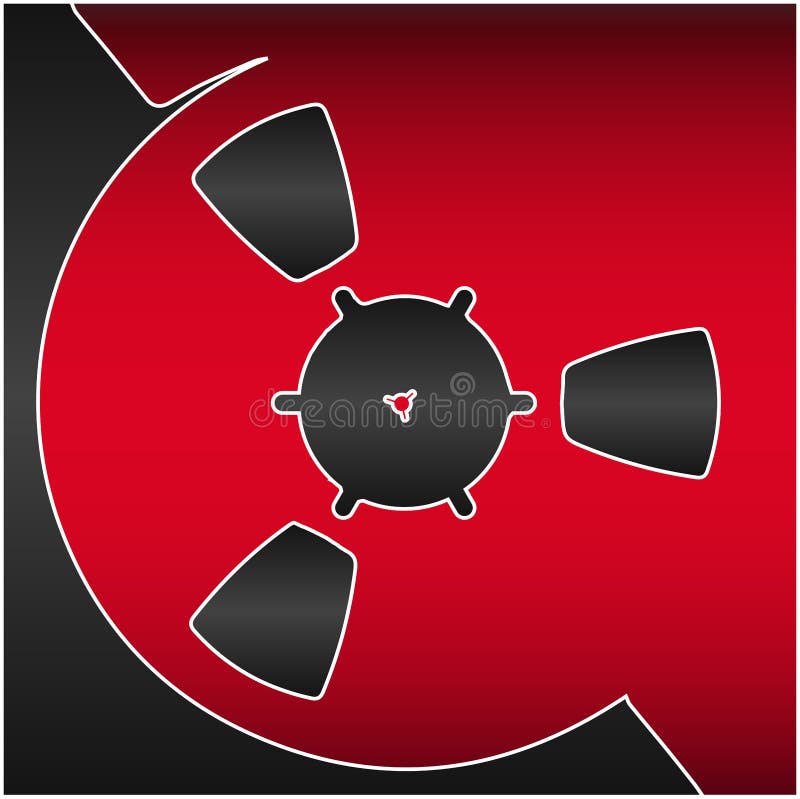 Red Abstract Reel of Tape stock vector. Illustration of artwork - 176483506